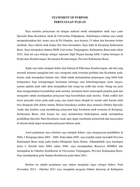 Statement Of Purpose Pdf