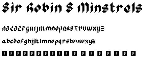 Sir Robin S Minstrels Regular Font Pickafont Com