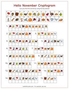 Free Printable Riddles And Puzzles Cryptogram