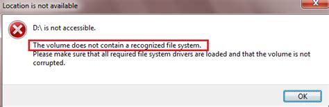 Fix Error Volume Does Not Contain A Recognized File System And Recover Files