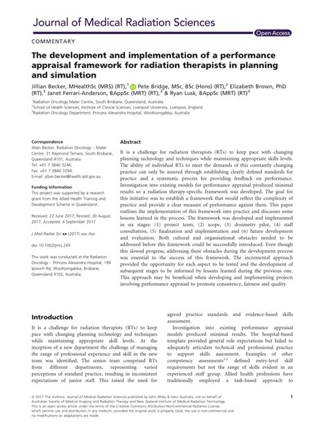 Pdf The Development And Implementation Of A Performance Appraisal