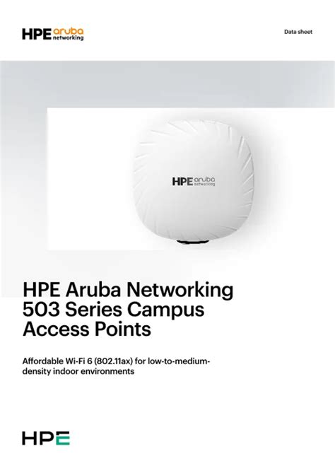 Hpe Aruba Networking 503 Series Campus Access Points