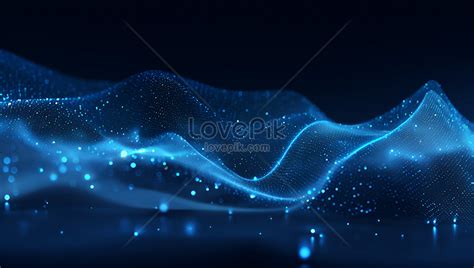 추상 블루 라이트 점 미래 기술 배경