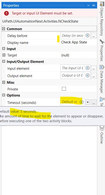 elelment exists fails if it doesn t find element activities uipath