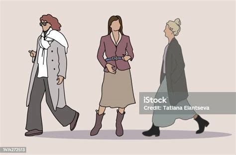 캐주얼 여성 벡터 일러스트레이션 만화 다른 캐릭터 캐주얼 스타일에 다양한 세련된 옷을 입고있는 사람 개인 장식품에 대한 스톡 벡터 아트 및 기타 이미지 Istock
