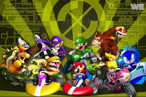 Mario Kart Wii Hd Epic Race Showdown Wallpaper By Linkintek06