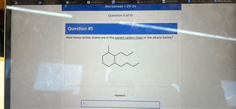 Solved Question 5 ﻿of 10question 5how Many Carbon Atoms Are
