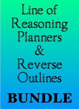Line Of Reasoning Planners Reverse Outlines BUNDLE AP Lang By Laurie Ranum