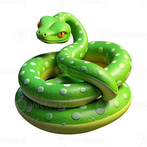 Dramatic Modern A Slithering Green Tree Python Authentic 59441095 Png