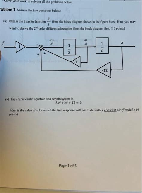 Roblem Answer The Two Questions Below A Obtain Chegg Com