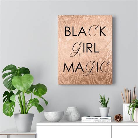 Black Girl Magic Wall Art Canvas Decor Home Office Bedroom Etsy
