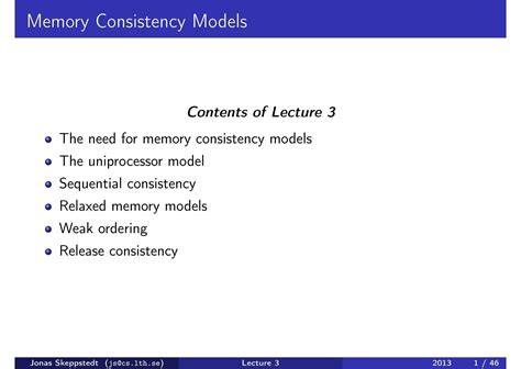Memory Consistency Models