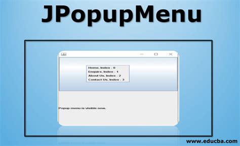 jpopupmenu example methods of jpopupmenu