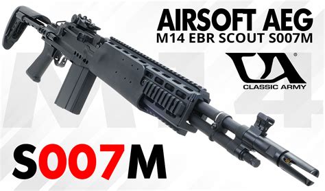 Classic Army M14 Ebr Scout Aeg Airsoft Gun S007m