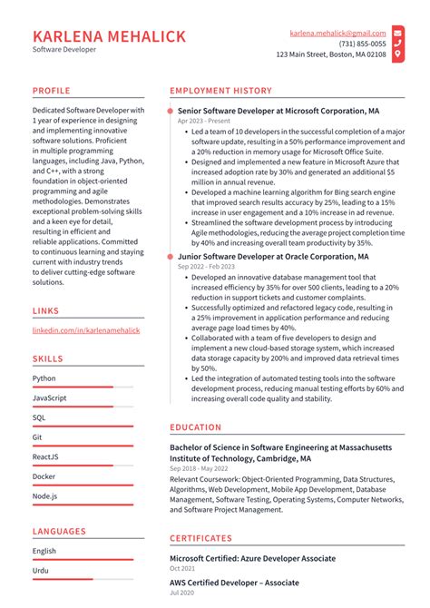 Top 18 Software Developer Resume Objective Examples