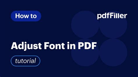 How To Adjust The Font In PdfFiller YouTube