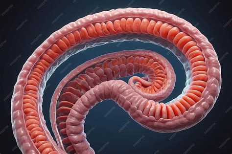 Premium Photo Roundworm Parasites In The Human Intestine Ascariasis Diseases Of The Human