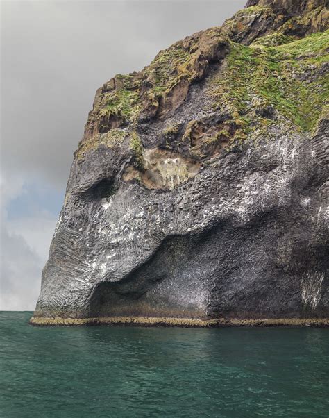 Elephant Rock Formation Looks Like Elephant Drinking In Ocean