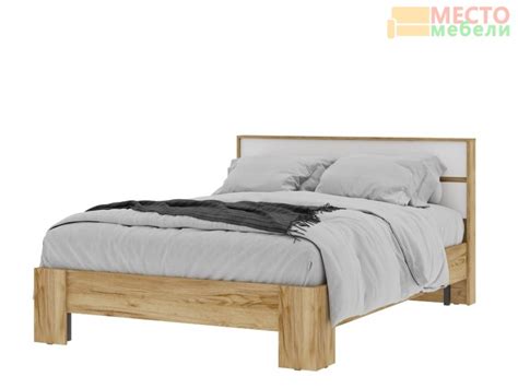 Кровать двухспальная Хелен 1 4 КР 02 крафт золотой белый купить в Санкт Петербурге Кровати