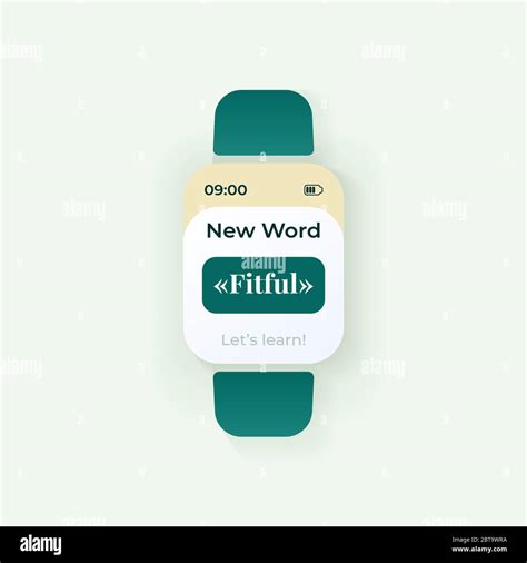 Daily Word Smartwatch Interface Vector Template Stock Vector Image And Art Alamy