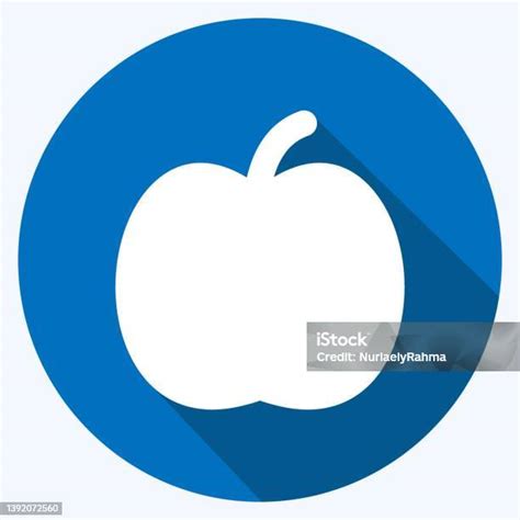 아이콘 애플 정원 기호에 적합합니다 긴 그림자 스타일 편집 가능한 간단한 디자인 디자인 템플릿 벡터 간단한 기호 그림 0명에 대한 스톡 벡터 아트 및 기타 이미지 Istock