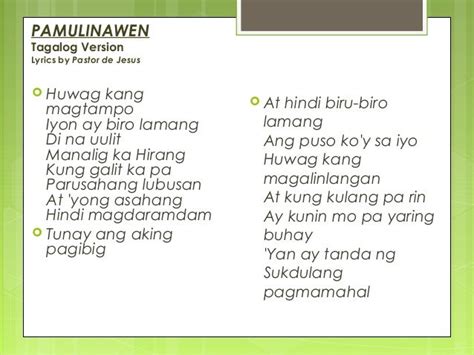 Ano Ang Kahulugan Ng Kantang Pamulinawen Bloganoang