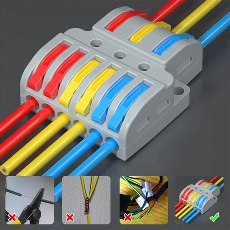 Wiring Push In Conductor Quick Wire Connector Cable Connectors Terminal Block Eur 4 63 Picclick Fr