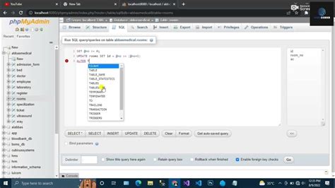 Reset Auto Increment Column Id Mysql Phpmyadmin Database Table Youtube