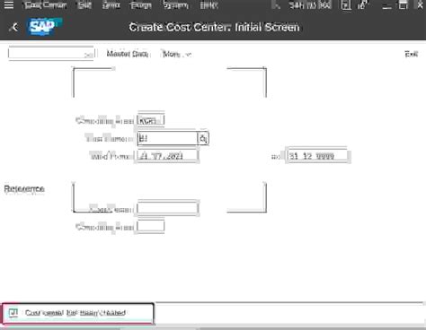 How To Create Cost Center In Sap