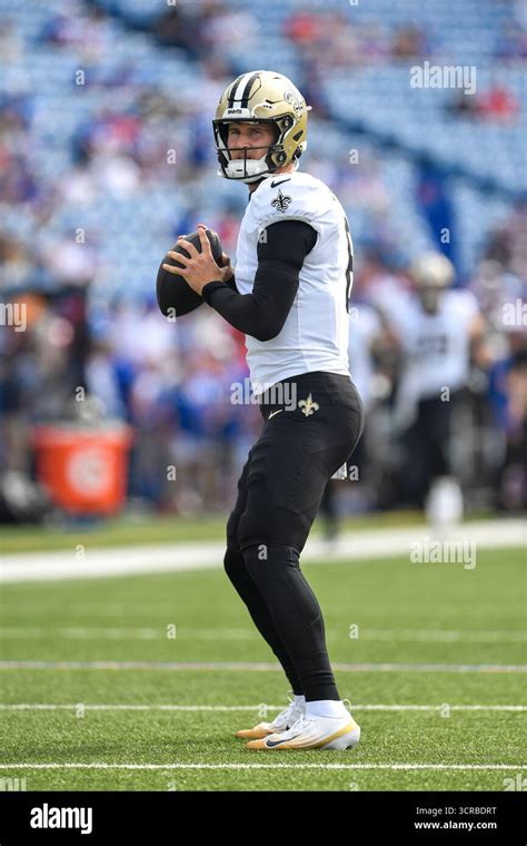 New Orleans Saints Quarterback Tyler Shough 6 Warms Up Before An Nfl