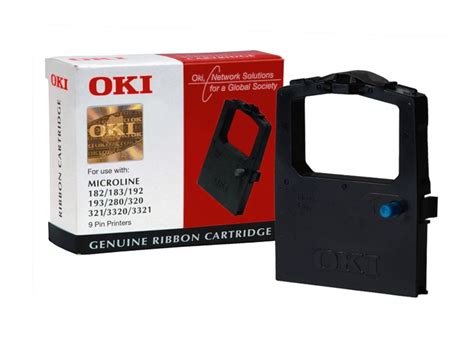 Oki 09002303 Microline Black Nylon Ink Ribbon