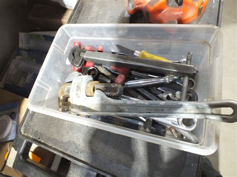 Small Bin Of Assorted Tools