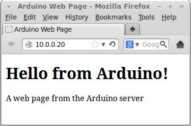 Arduino Ethernet Shield Web Server