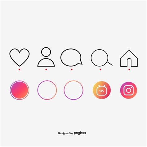 Instagram 소형 선형 아이콘 일러스트 인스타그램 상 기능 인스 타 그램 Png 일러스트 및 Psd 이미지 무료 다운로드 Pngtree