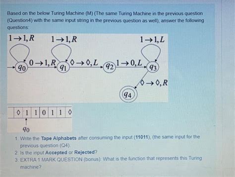 solved based on the below turing machine m the same