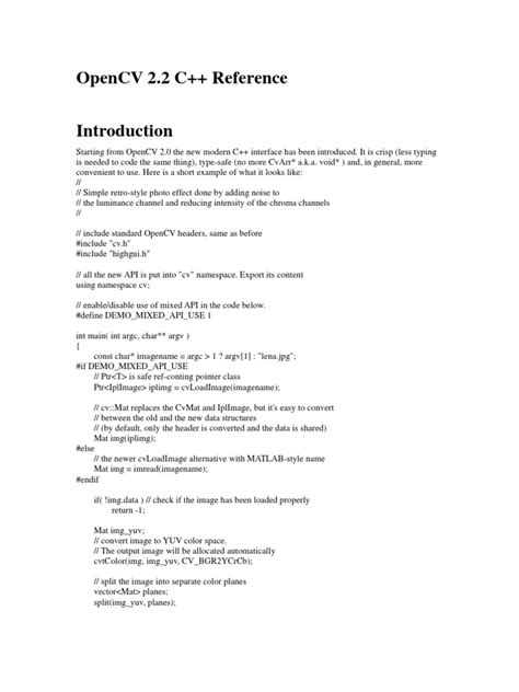 Opencv Oop Pdf Matrix Mathematics Constructor Object Oriented Programming