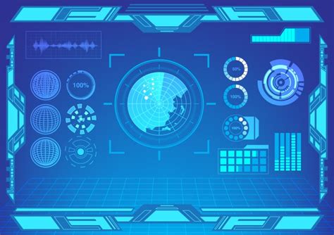 Radar Screen Background Sonar Royalty Free Vector Image