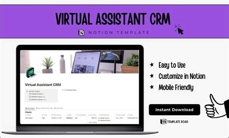 Notion Virtual Assistant Crm Template Template Road
