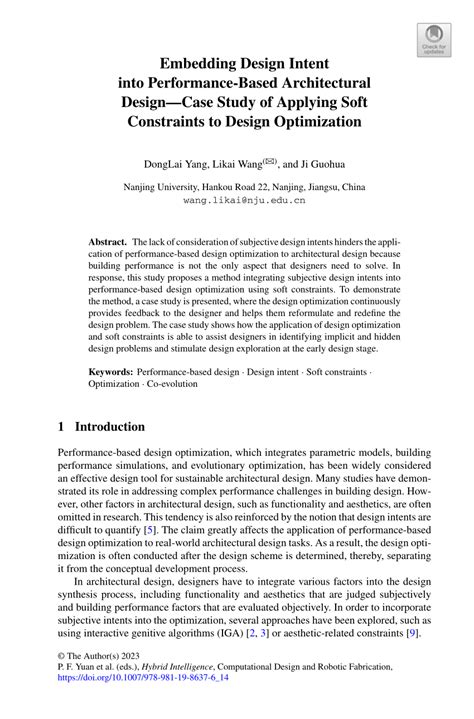 pdf embedding design intent into performance based architectural