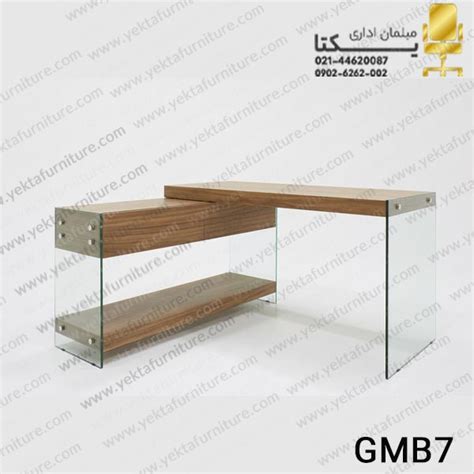 میز مدیریت شیشه ای مدل gmb7 با تضمین کیفیت در ساخت - مبلمان اداری یکتا