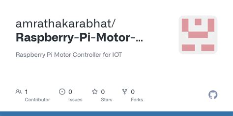 Github Amrathakarabhat Raspberry Pi Motor Controller For Iot Raspberry Pi Motor Controller