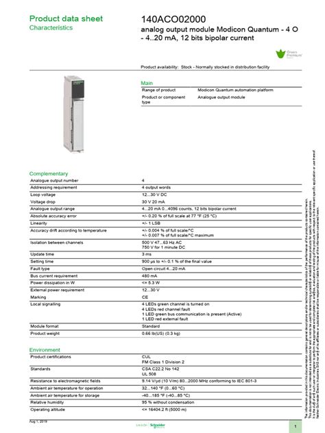 Modicon Quantum Automation Platform 140aco02000 Pdf Programmable