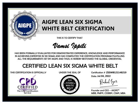 Vamsi Ippili On Linkedin Opportunity Learning Leansixsigma Aigpe
