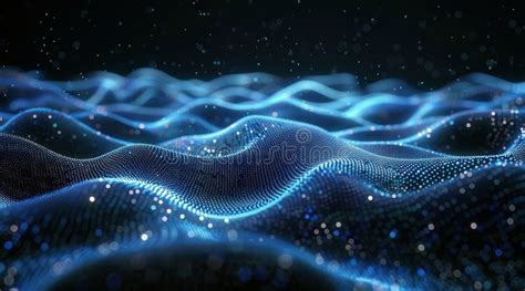 Computer Generated Waves In Blue Stock Image Image Of Blue Computer 318146721