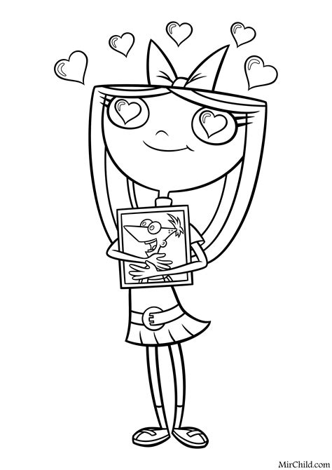 Isabella Phineas And Ferb Coloring Pages