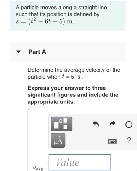 Solved A Particle Moves Along A Straight Line Such That Its
