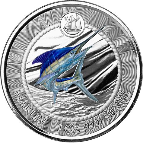 Silver Ounce 2023 Marlin Coin From Cayman Islands Online Coin Club