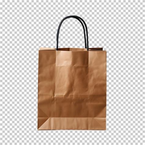 Макет бумажного мешка изолированный на прозрачном фоне Премиум Psd Файл