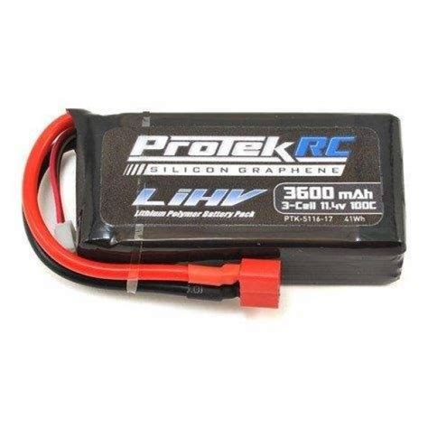 protek rc lihv battery 3600mah 100c 11 1v 3s with ec5 connector ptk