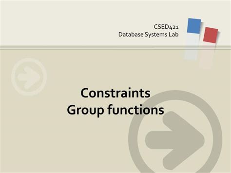 PPT Constraints Group Functions PowerPoint Presentation Free Download ID 5695848